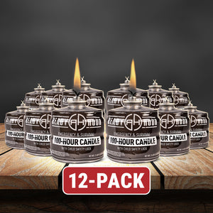 100-Hour Candle for Emergencies (12-pack) — Ready Hour